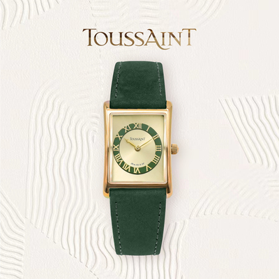 新款TOUSSAINT杜桑小蛮腰系列苔绒绿 女士手表 简约百搭