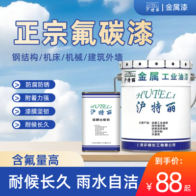 18%含氟可过检测国标氟碳面漆金属防锈漆不锈钢户外栏杆钢结构