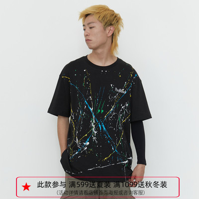 纽约潮牌Profound Foundation支线 高街美式泼墨重磅宽松短袖T恤