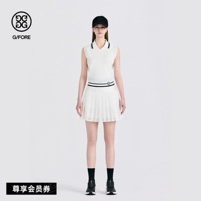 G/FORE吉福官方早秋新品女士高尔夫服装PLEATS SHORT百褶短裙