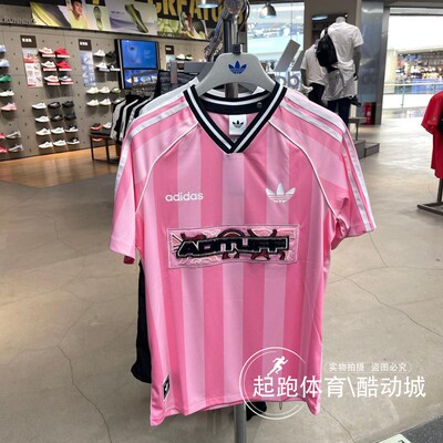 阿迪三叶草女经典运动短袖球衣