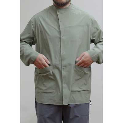 WtW 斜门襟无领中款防晒机能衬衫 UPF90+ LightWright Mid Shirt