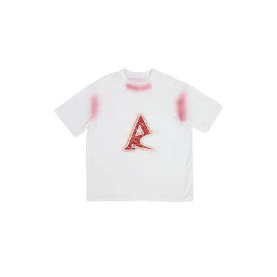 复古做旧涂鸦短袖T恤女