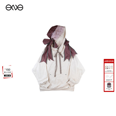 【ENG】VENICEW蝴蝶结抽绳长袖连帽套头卫衣女装新品26夏