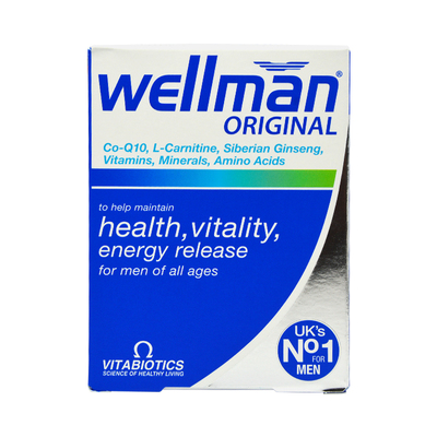 25年10月英国wellman男士复合营养片维生素30粒含28种维生素