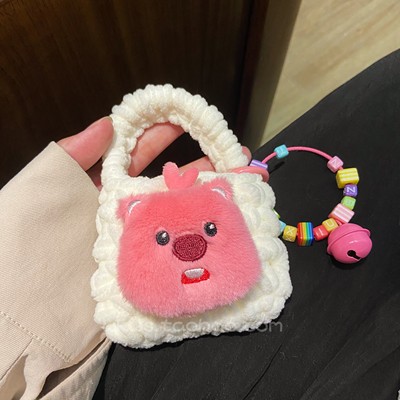 海狸loopy针织毛绒适用华为荣耀earbudsX5保护套可爱X3I荣耀earbudsX2收纳包X3pro耳机壳x1蓝牙保护壳2se软壳