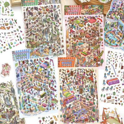 英菲infeelme造景贴纸我的小屋30.0系列3d立体diy微缩场景小屋合集本大号高难度带定位手工解闷打发时间贴画