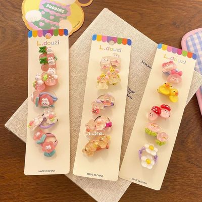 可爱儿童卡通皮筋宝宝扎小揪揪拇指发圈女童不伤发发绳婴幼儿皮圈