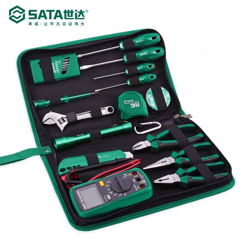 。世达工具手动工具套装电工常用21件组套家用电讯工具包组合0790_虎窝淘