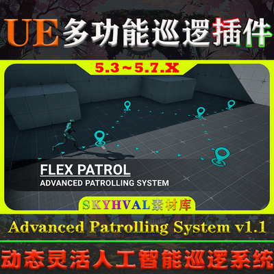 UE5.3-5.7.X虚幻插件 Flex Patrol - Advanced Patrolling System
