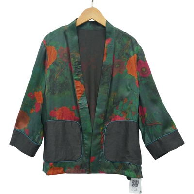 【遇见天XYS】精选新款高端国风气质绿花色外套-10567-1