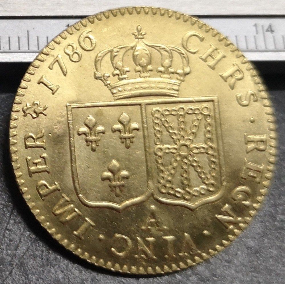 1786 France Kingdom 1 Louis d'Or Louis XVI Gold Copy C_虎窝淘