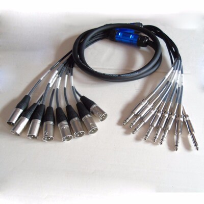 High quality 6.35 to XLR male connector  Pro Audio 8 channe