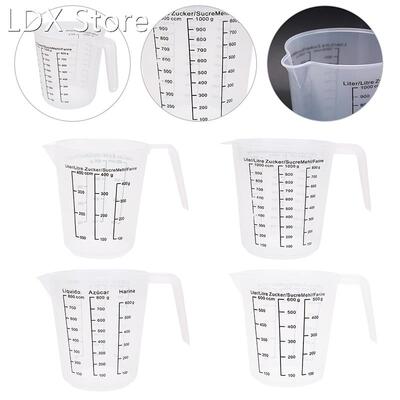 400/600/800/1000ml Plastic Measuring Graduated Jug Cup Kitc