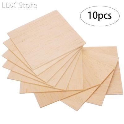 10PCS Plywood Sheets Decorative Wood Chips Unpainted Unfinis