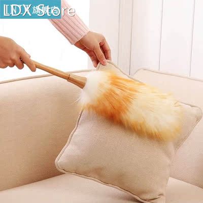 Lambswool Duster Soft Dust Cleaner Wooden Handle Rope Dust C