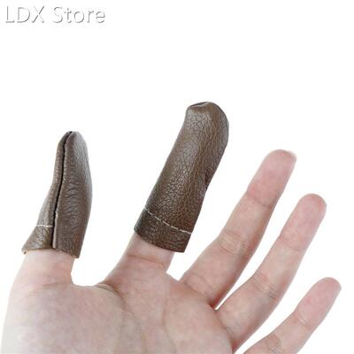 1 Pair DIY Thumb Index Thimble Finger Protector Leather Need