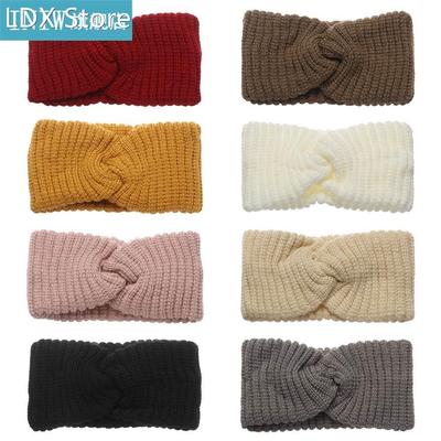 Elastic Knitted Headband Candy Color Women Winter Fashion Wa