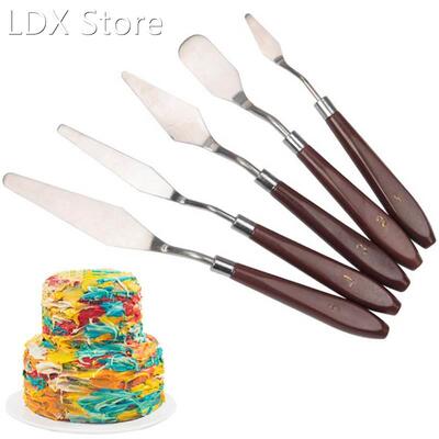5pcs/set Stainless Steel Spatula Baking Pastry Tools Fondant