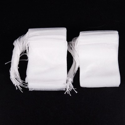 Hot 100 Pcs Disposable Empty Tea Bag String Heat Seal Filter