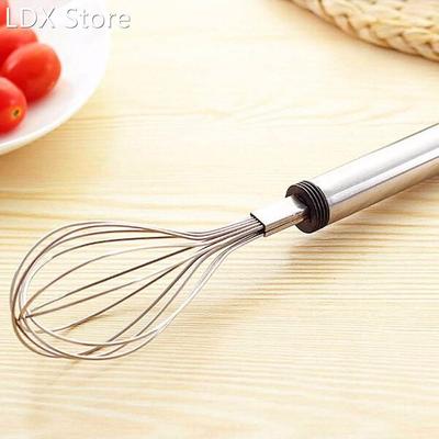 Useful Silver Handle Stainless Steel Kitchen Mixer Egg Beate
