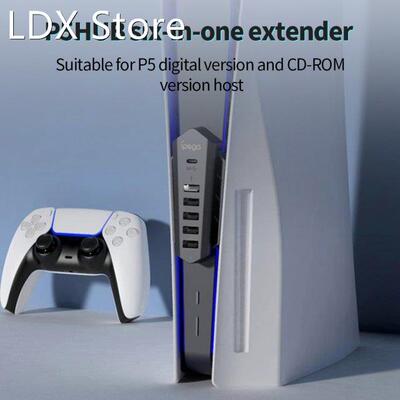For PS5 hub Type C USB3.0 splitter Extension Charger Plug An
