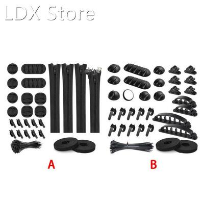 Cable Management Organizer Kit, 126Pcs,Cable Sleeve,Self Adh