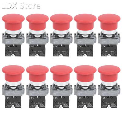 10Pcs Button Switch Push Power Control Elements Power Distri