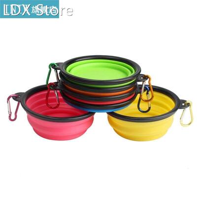 350ML Collapsible Dog Pet Folding Silicone Bowl Portable Wat