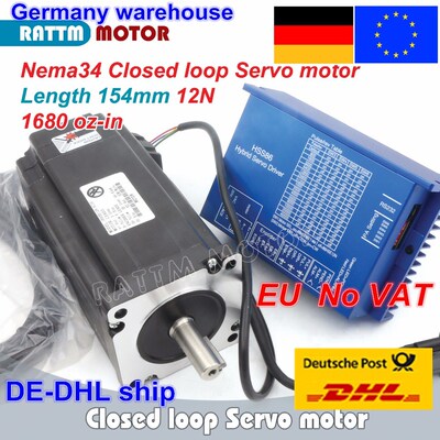 1 Set Nema34 Closed Loop 12N.m Servo motor Stepper Motor 6A