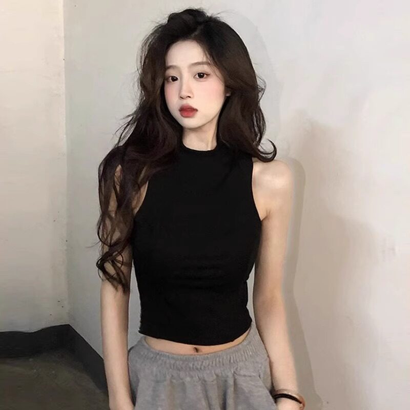 美式酷辣短款无袖工字背心女夏外穿内搭别致绝美运动健身吊带上衣