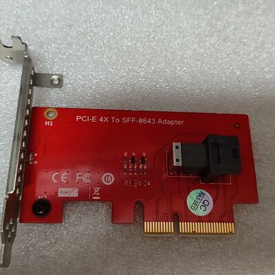 SFF-8643转PCI-E 4X转接卡  U2 nvme