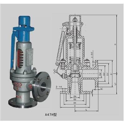 A47H-16C 25C 型微启式安全阀 DN40 DN50 中国罗浮安全阀