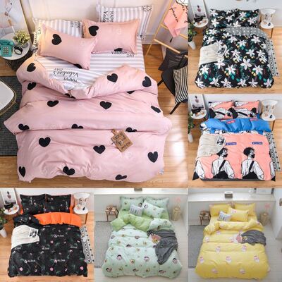 bedsheets set duvet cover pillow cases bedding 4 sets 四件套