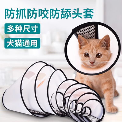 伊利沙白圈猫咪狗狗项圈头套防舔防水耻辱圈绝育利莉沙白猫咪用品
