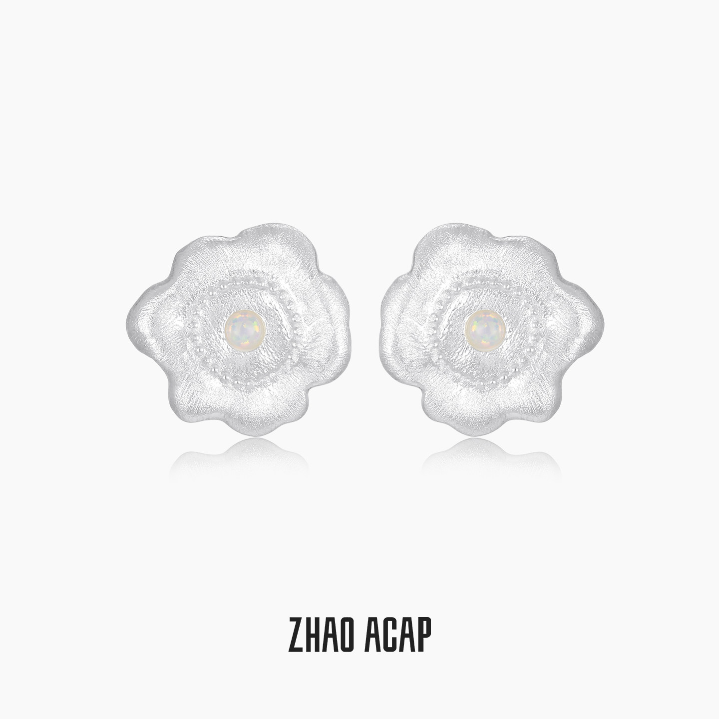 ZHAO ACAP原创设计秘密花园小圆花花耳钉日常百搭耳饰