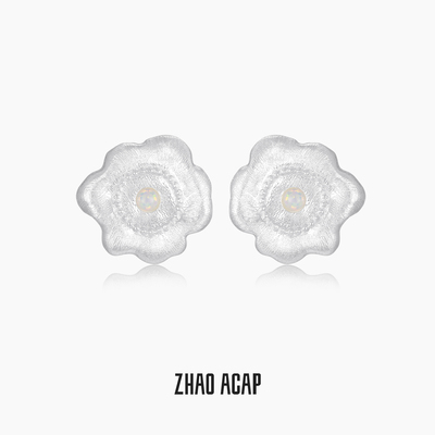 ZHAO ACAP原创设计秘密花园小圆花花耳钉日常百搭耳饰