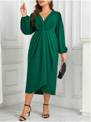 XL-4XL women dresses autumn plus size big ladies long skirt