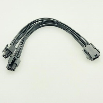 NEW PCIE 6pin to Dual 6pin Power Cable Sleeved Cable PC PCI