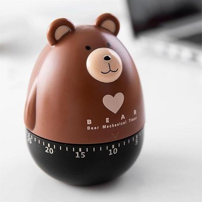 Cartoon Animal Bear Shape 60 Minute Timer Easy Operate Kitch