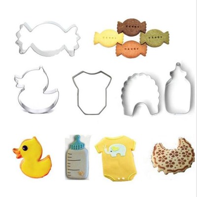 Cookie Cutters Moulds Stainless Steel Cute Animal Flower Sha