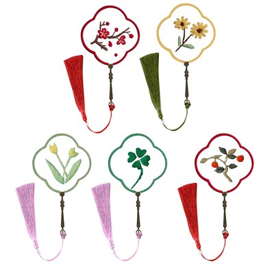DIY Chinese Style Embroidery Bookmarks Rectangle Embroidery