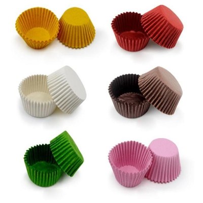 100Pcs Solid Color Cupcake Paper Liners Muffin Cases Cup Cak