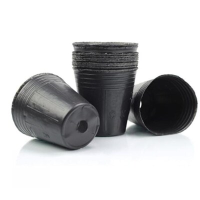 50 Pieces Seedlings Plants Nursery Pots Round Black Nursery