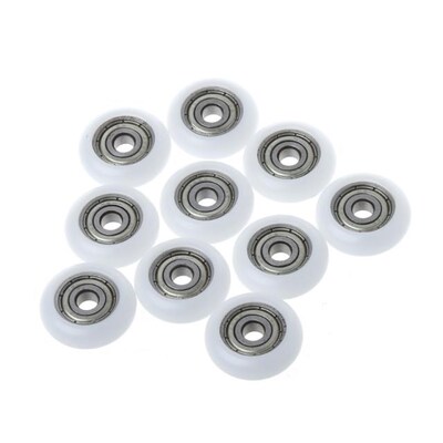 10 Pcs 5x23x7.3mm Nylon Plastic Carbon Steel Bearings Pulley