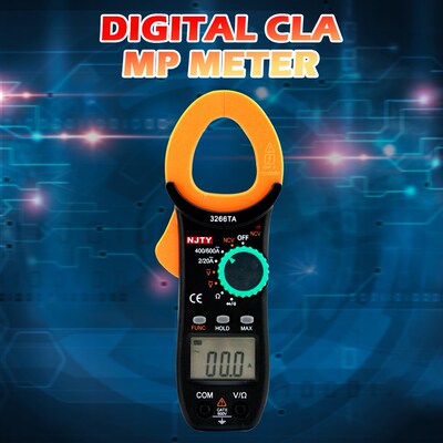 3266TA LCD Digital Clamp Meter 2000 Counts AC Current AC/DC
