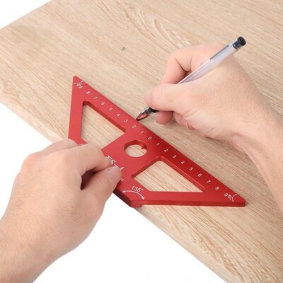 ES-4 Aluminum Alloy Woodworking Ruler Hand-Operated Measurin