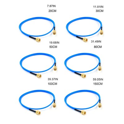 Straight RF Coaxial Cable RG405 Blue Cable Semi-rigid Flexib