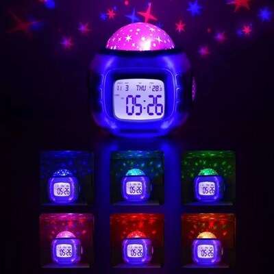 Home Decor Music Starry Star Sky Digital Clock Led Projectio