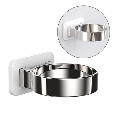 1PC Punch-free Hairdryer Storage Rack Plastic Wall Mounted H